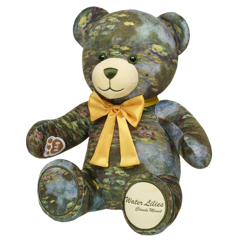 Claude Monet Water Lilies Bear with Yellow Gifting Bow | Build-A-Bear®