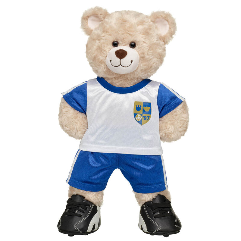 Happy Hugs Teddy Bear Blue Football Gift Set | Build-A-Bear®