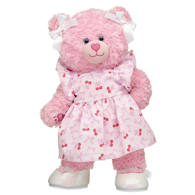 Pink Cuddles Teddy Bear Cherry Dress Set | Build-A-Bear®