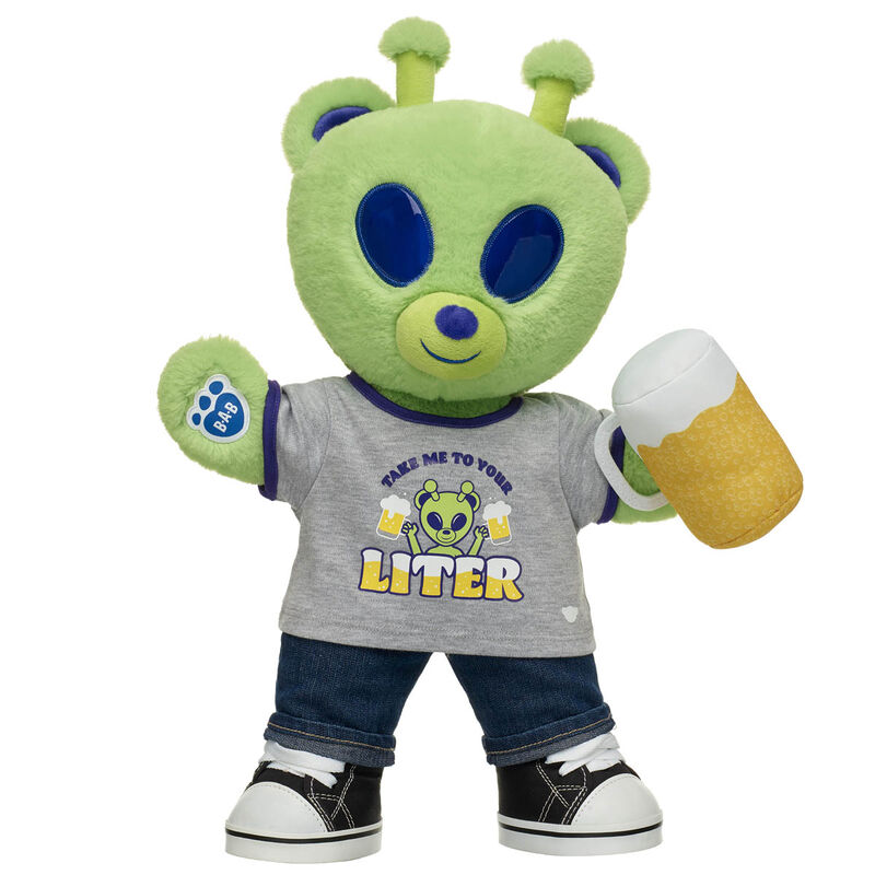 Bearlien Take Me to Your Liter Alien Bear Gift Set w/ Wristie | Build-A ...