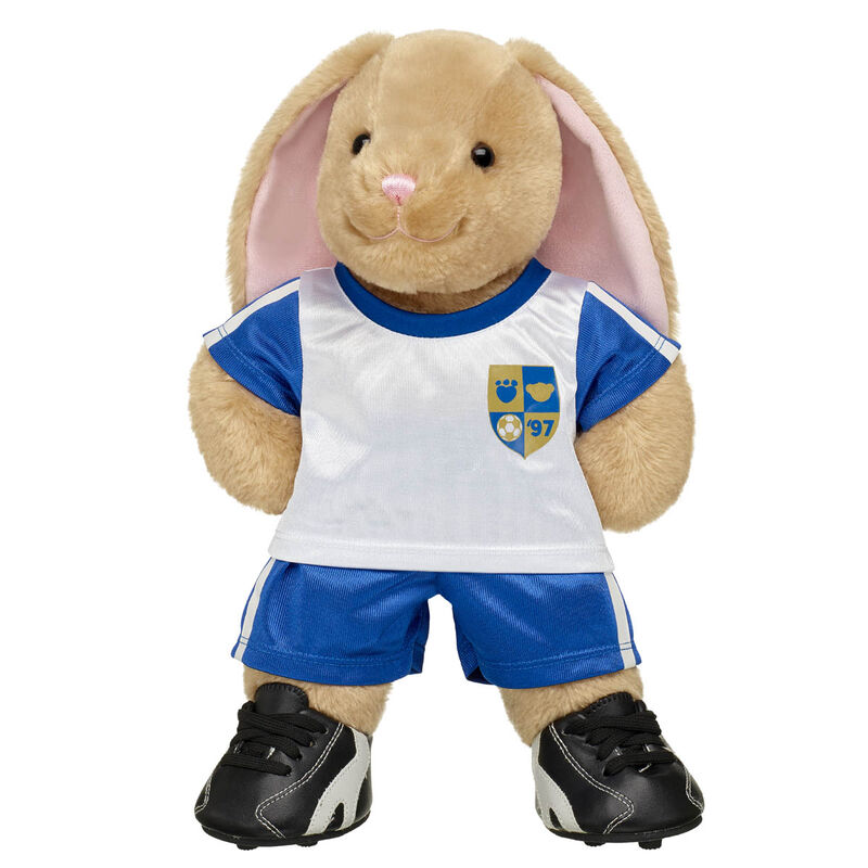 Pawlette™ Bunny Plush Blue Football Gift Set | Build-A-Bear®