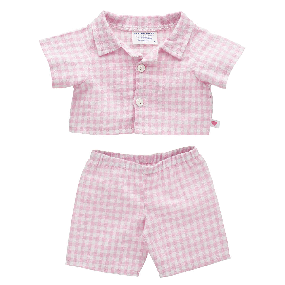 Soft Toy Pink Check PJ Set
