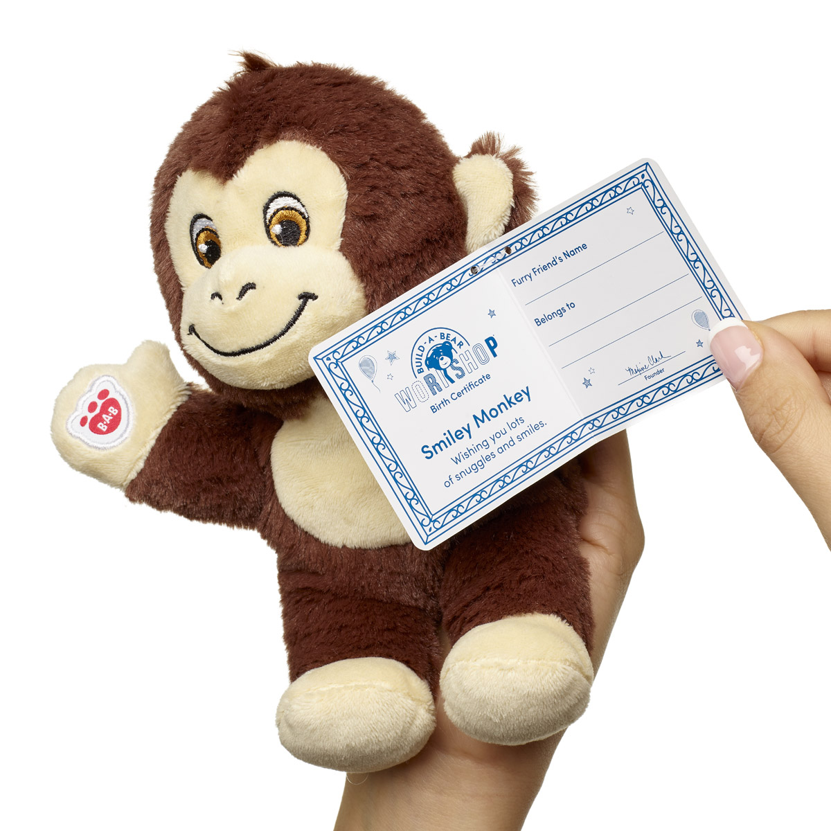 Build-A-Bear Mini Beans Smiley Monkey Soft Toy | Build-A-Bear®