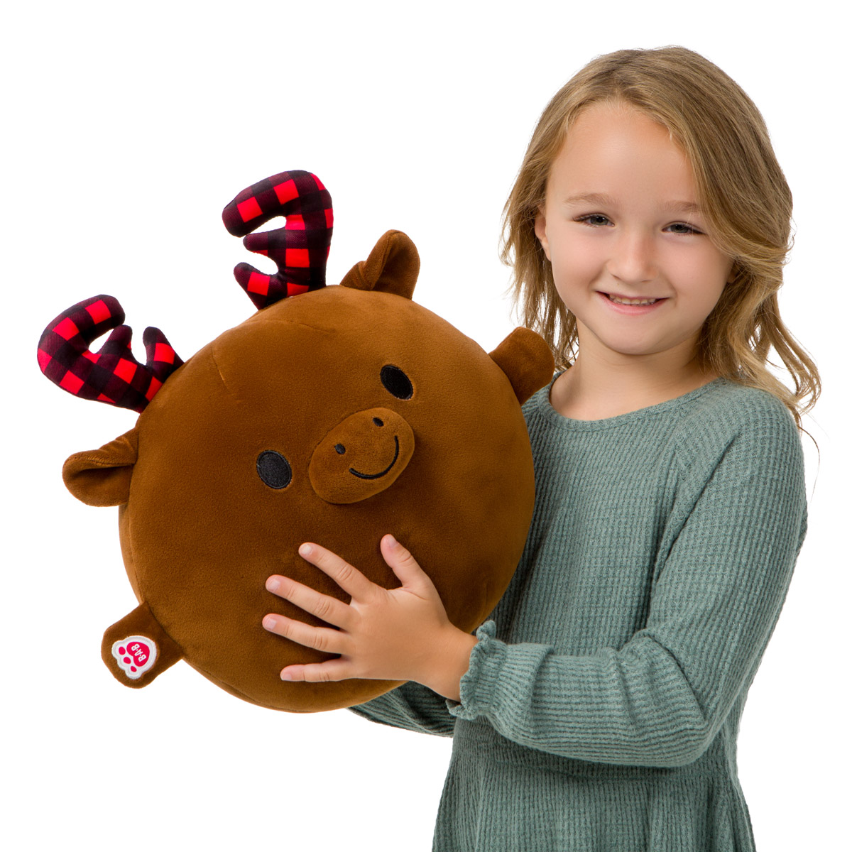 SKOOSHERZ™ Buffalo Check Moose Soft Toy | Build-A-Bear®