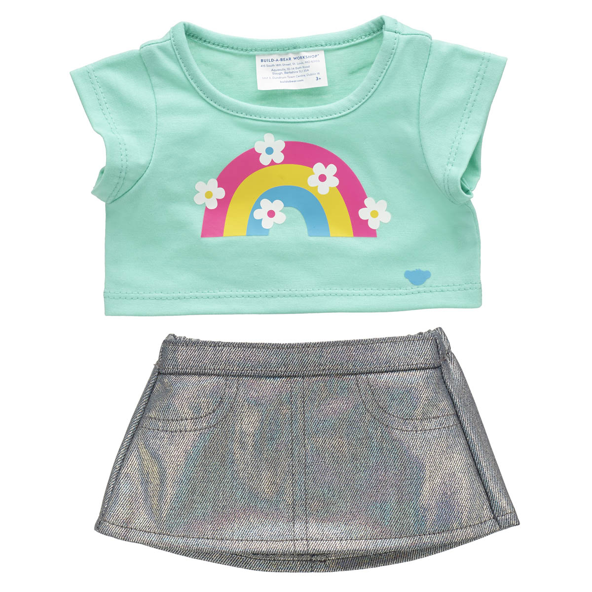 Kabu™ Rainbow Tee & Skirt Set for Soft Toys | Build-A-Bear®