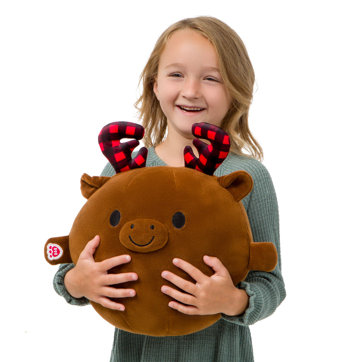 SKOOSHERZ™ Buffalo Check Moose Soft Toy | Build-A-Bear®
